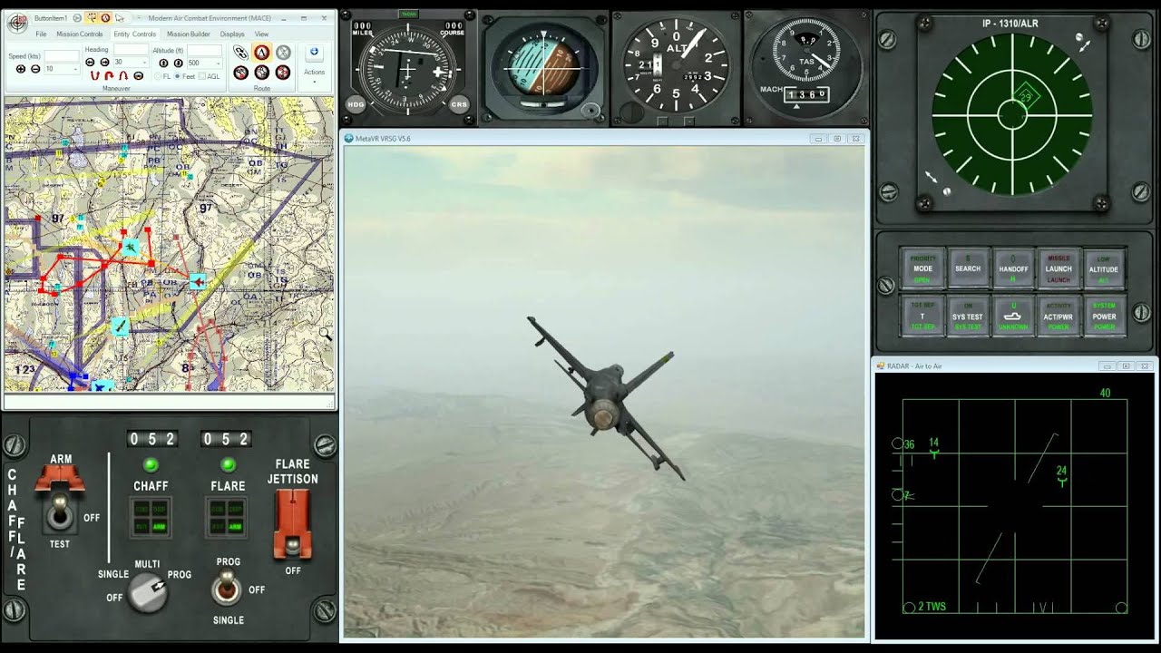 Modern Air Combat Environment (MACE): F-16 vs MiG-29 - YouTube