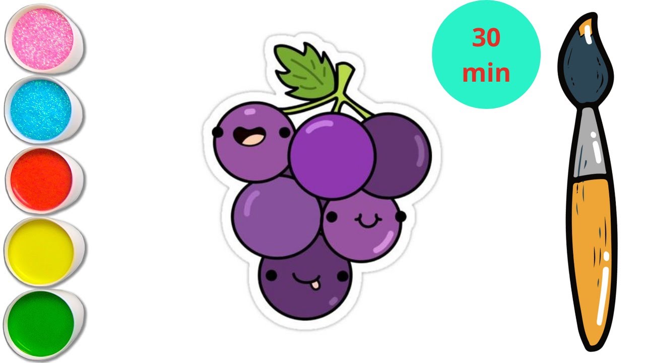 How to draw FOODS in an easy way!!! Art for Toddlers and Kids Learning ...