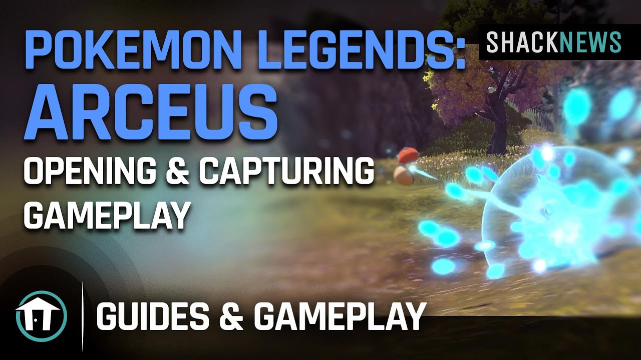 Pokemon Legends: Arceus - Opening & Capturing Gameplay - YouTube