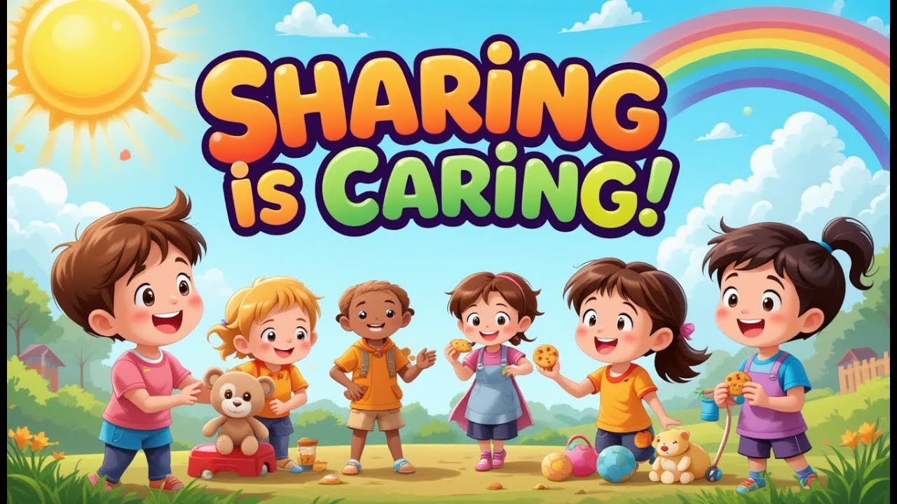 Sharing is Caring | Fun Nursery Rhyme for Kids | Learning Kindness # ...