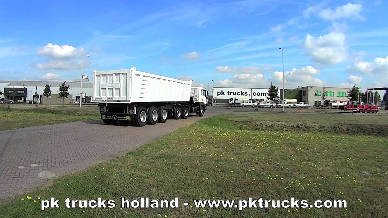 pktrucks Abaza 3-axle - 45 cbm 45 cbm, tipper trailer - NEW - YouTube