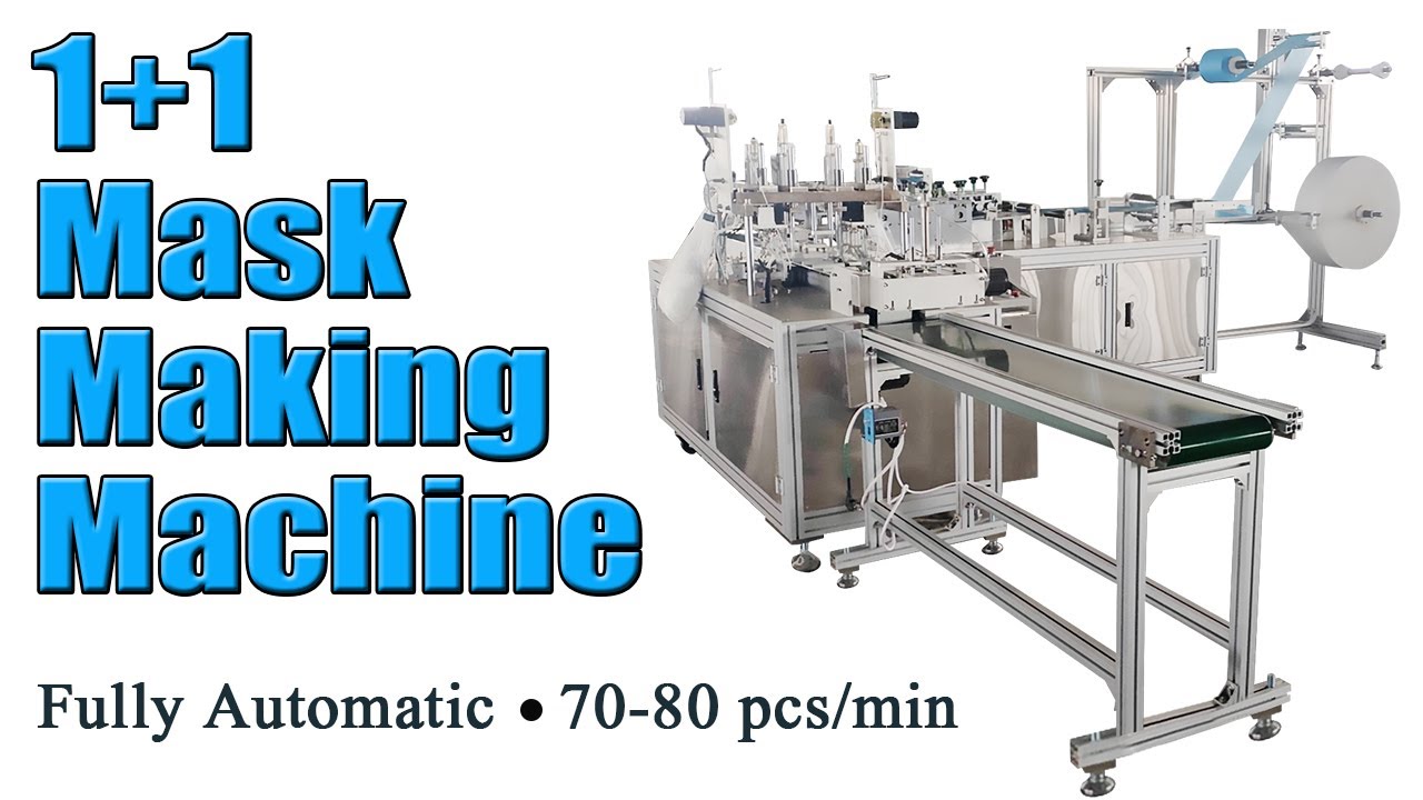 Automatic 1+1 Mask Making Machine (70-80pcs/min) - YouTube