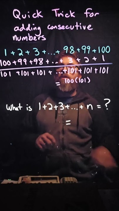 Quick trick for adding consecutive numbers - YouTube