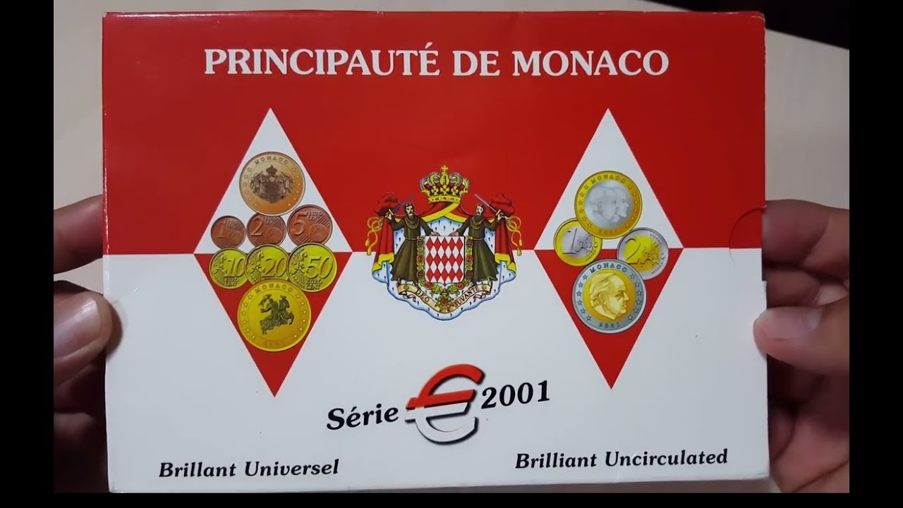 Monaco Full Euro Coin Set. Brilliant Uncirculated - 1 Minute Story NS ...