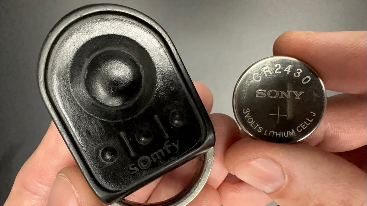 Somfy Keygo Battery Replacement Remote control - YouTube