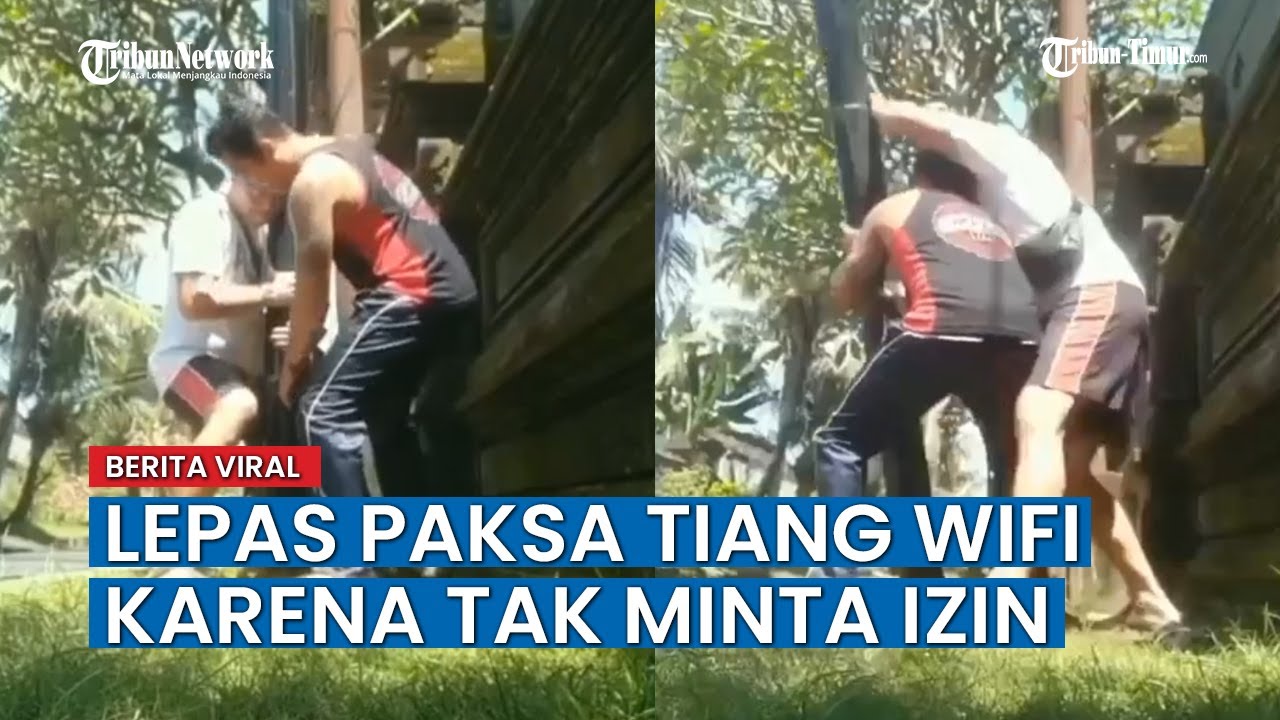 Warga Batubulan lepas Paksa Tiang Wifi Karena Tidak Minta Izin ke Pemilik Rumah - YouTube