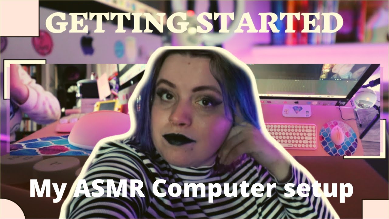 ASMR Computer Setup (all pink desk setup) My first ASMR video - YouTube