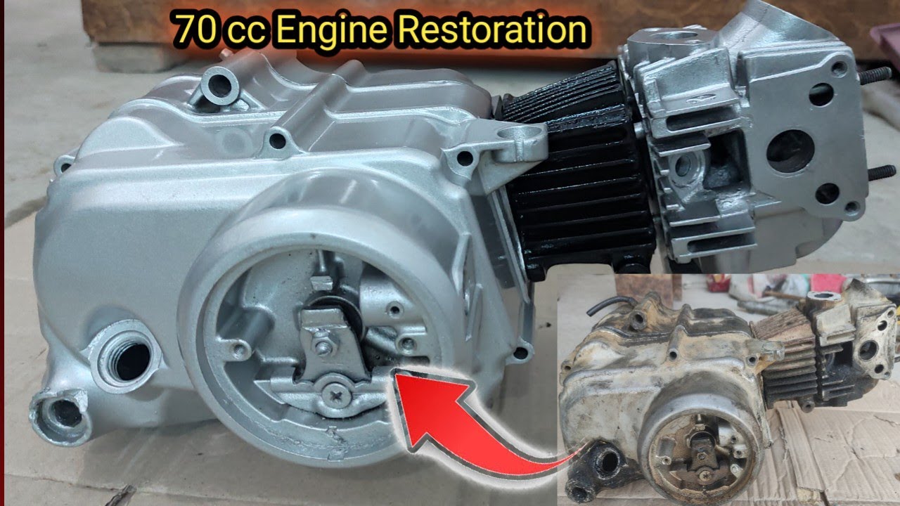 How to clean engine || complete restoration 70cc bike engine - YouTube