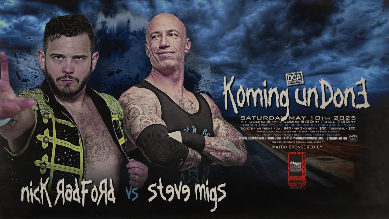 Nick Radford vs Steve Migs @ DOA Pro Wrestling's "Koming Undone" - YouTube
