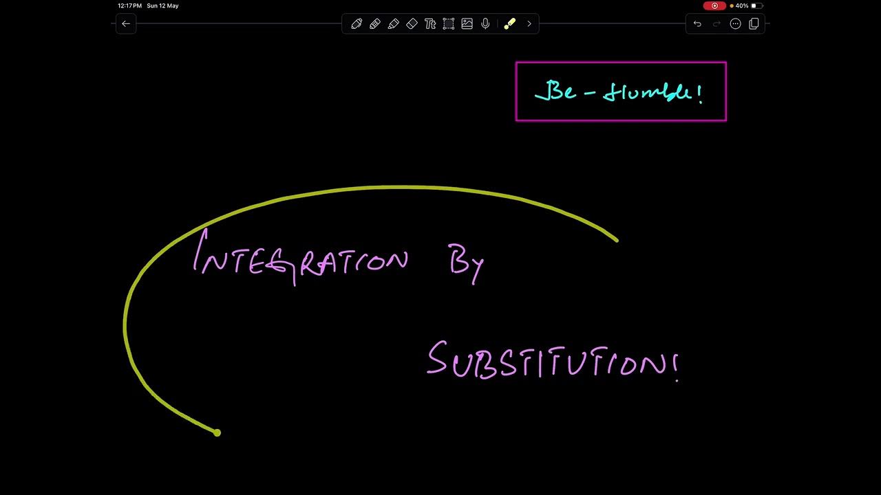 A2 Maths P3: INTEGRATION BY SUBSTITUTION CONCEPTS. INTEGRATION Lecture # 10. Sun, 12 May 2024 ...