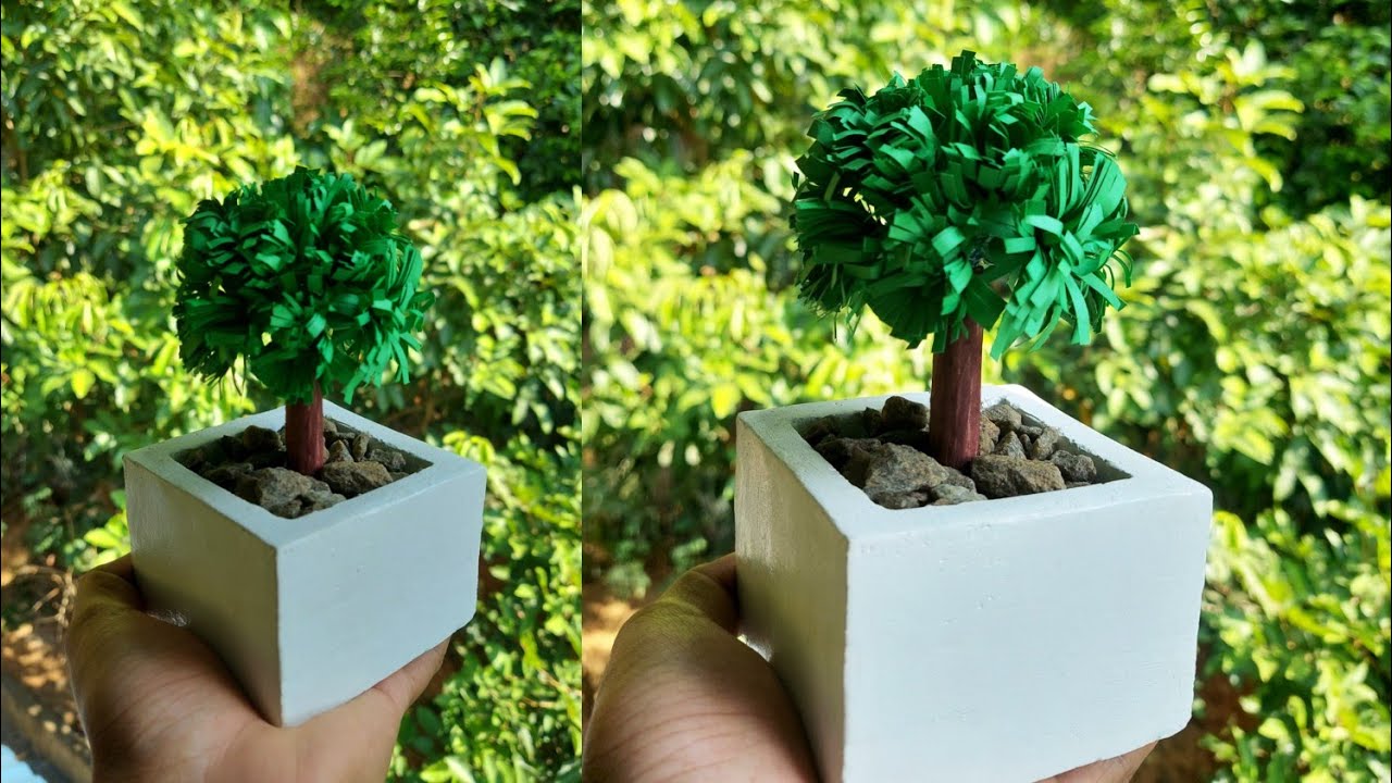 Easy Paper Tree Making | Paper Tree Craft Ideas - YouTube