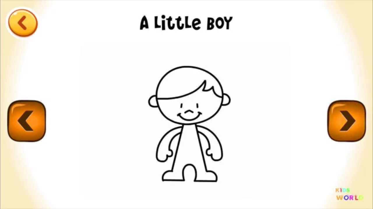Let's learn how to draw, drawing a little boys Playkids Demo - YouTube