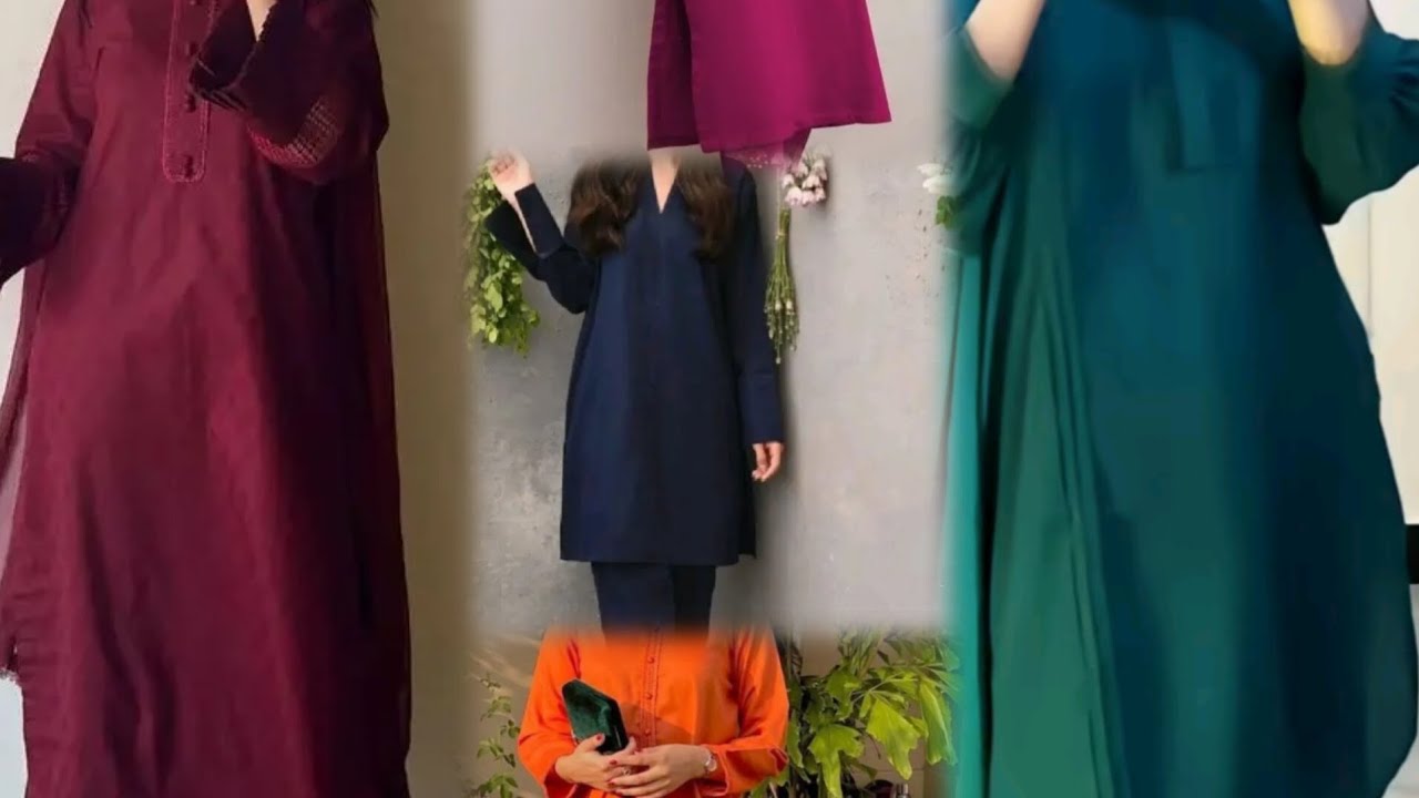 New Plain Dress designs For girls|simple dress designs|Daily wear dress ...