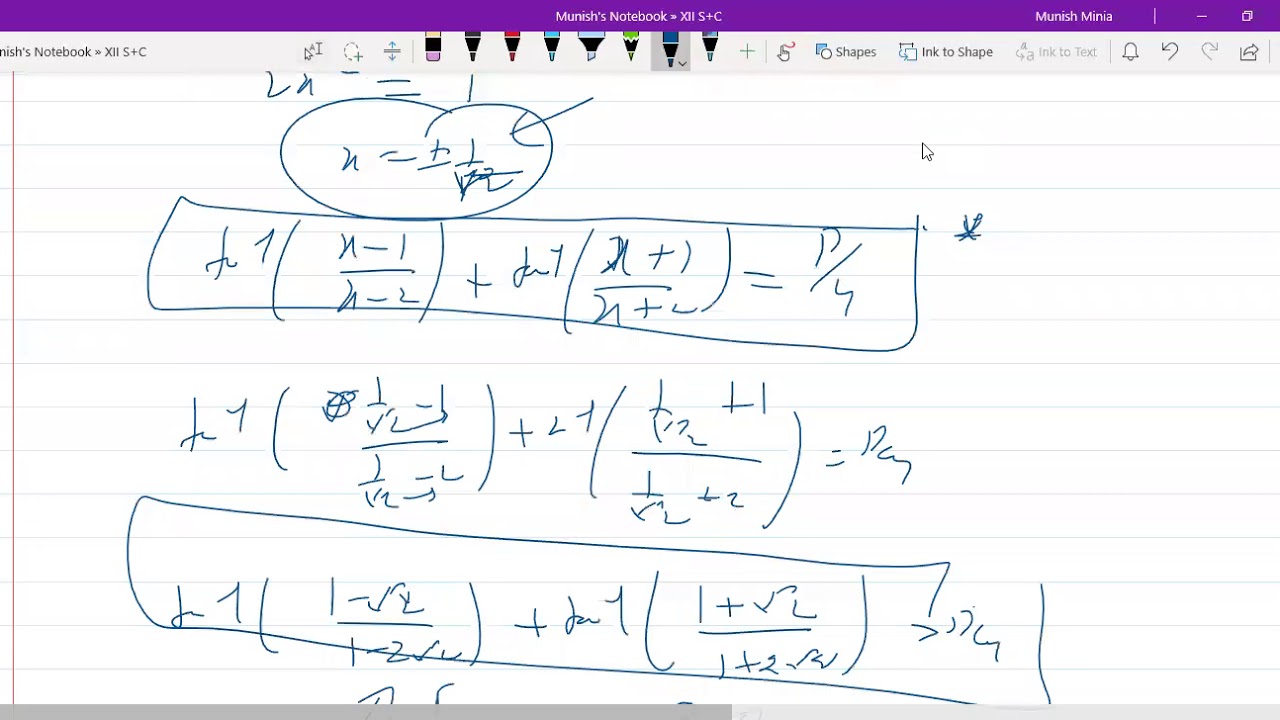Lec 7 ITF formulas A+B A B examples Competition Batch XII 23rd may ...