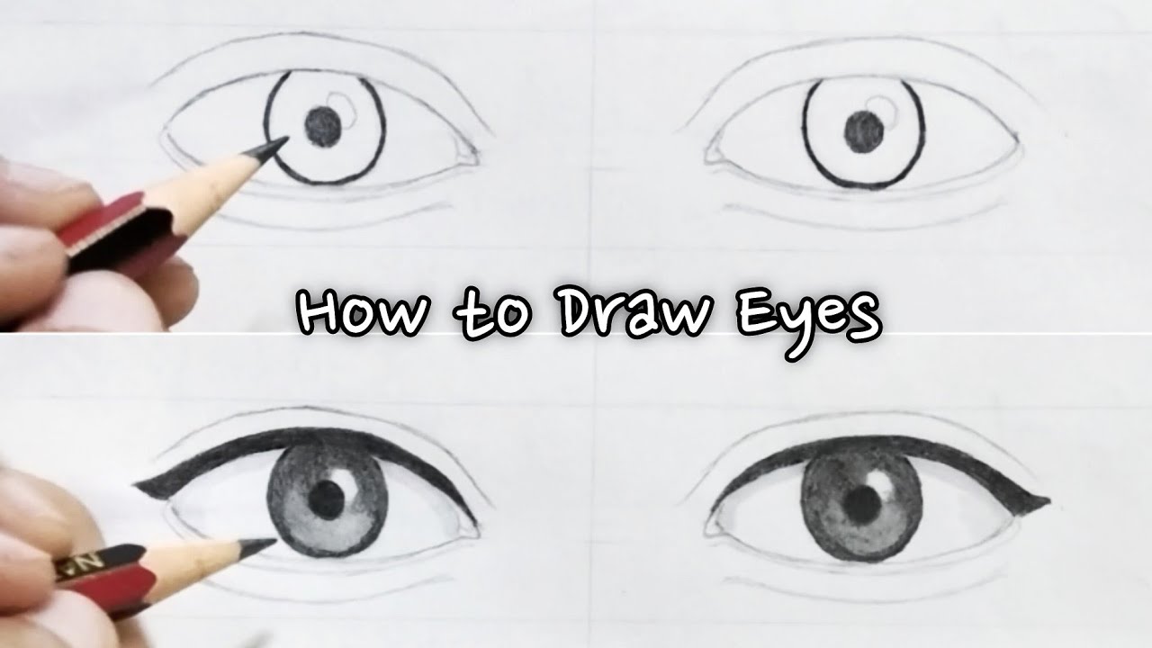 How to Draw EYES | Step by Step Easy Tutorial for Beginners - YouTube