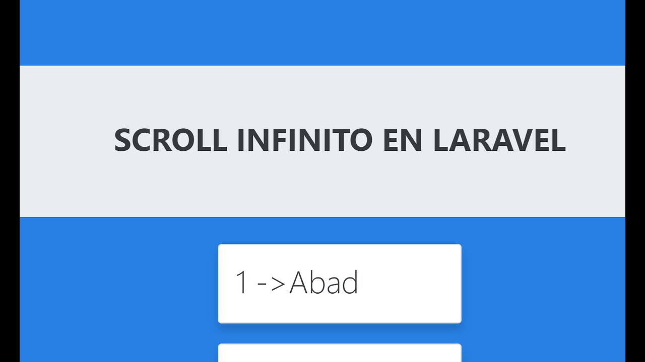 Scroll Infinito En Laravel 57 Youtube