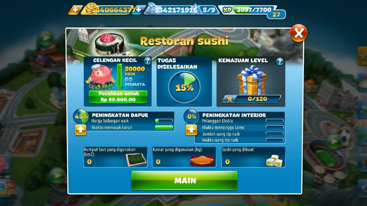 Cooking Fever - Sushi Restaurant Level 1-5 - YouTube