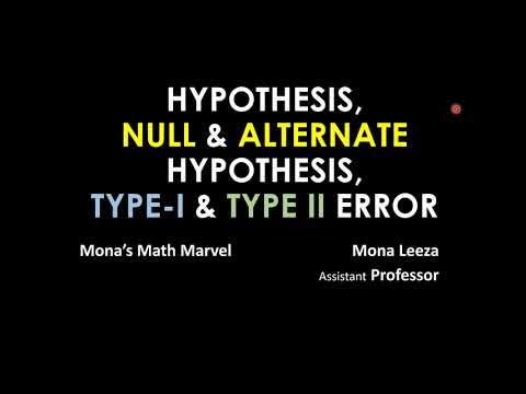 What is Hypothesis? | Null & Alternate Hypothesis | Type-I & Type-II ...