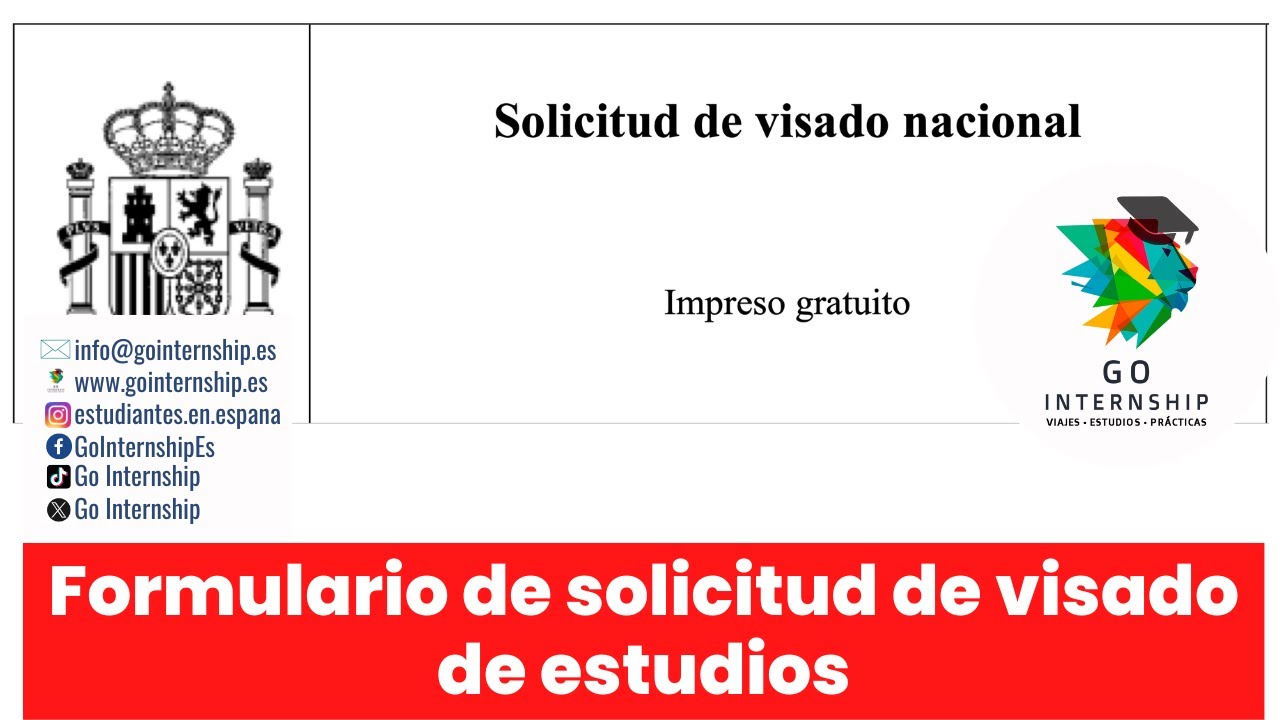 Formulario de solicitud de visado de estudios en España - 2024 # ...