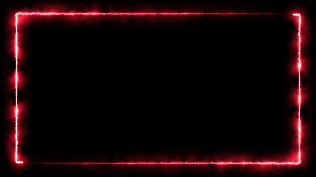 Red Neon Electric Border Overlay Motion Graphics 4K Copyright Free ...