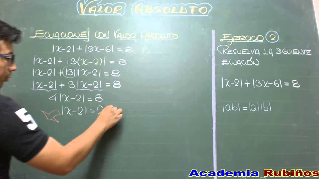 ECUACION CON VALOR ABSOLUTO EJERCICIOS RESUELTOS-SUMA DE 2 VALORES ...