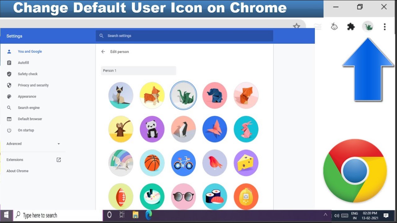 How to Change User Account Picture on Google Chrome Browser on Windows ...