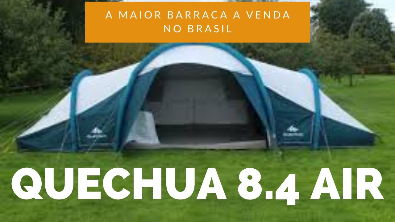COMO É A BARRACA QUECHUA 8.4 AIR DA DECATLON- QUECHUA 8.4 TENT AIR ...