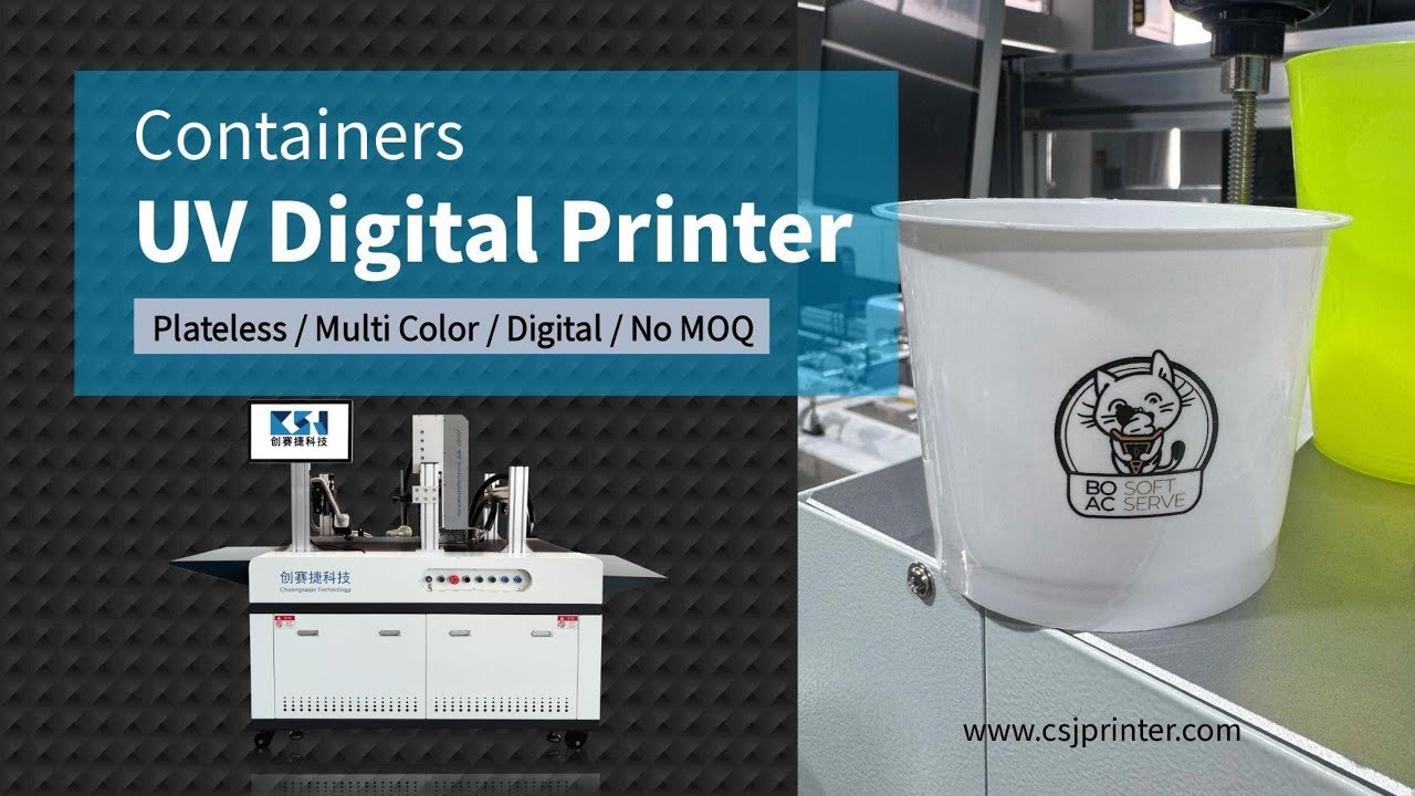 On site installation, plastic container multi color digital printing ...