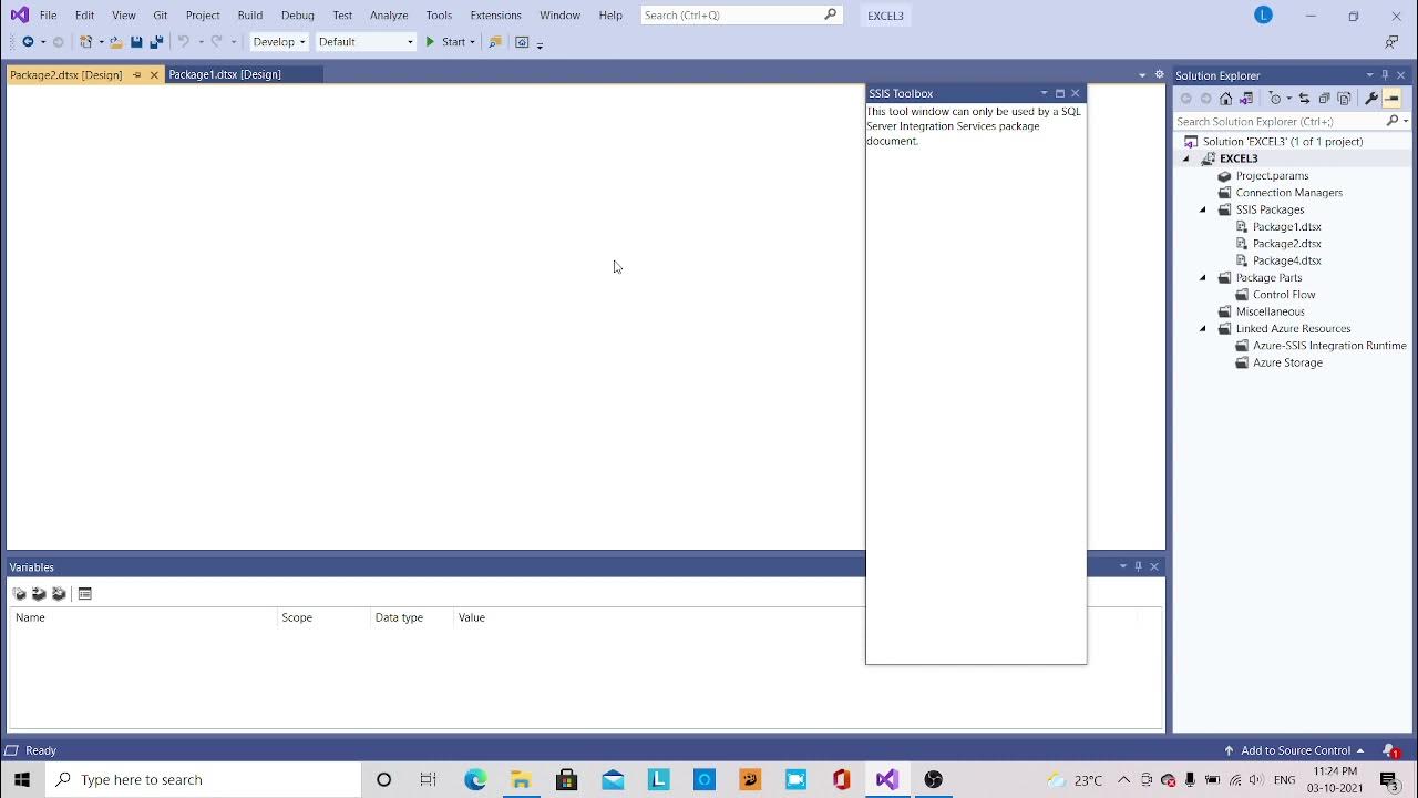 25.SSIS TUTORIAL - SCRIPT TASK WITH VARIABLE AND PARAMETERS - HINDI ...