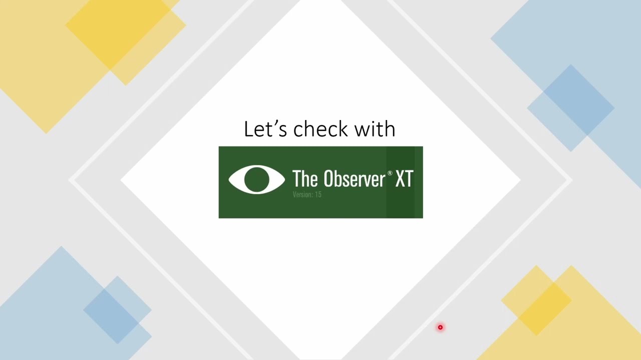 The Observer® XT 觀察家行為觀察軟體--基本操作教學 - (12/03) - YouTube