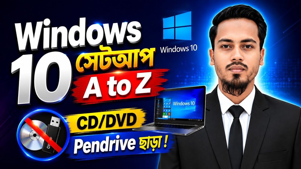 Windows 10 Setup Without DVD, Pendrive । How to Install Windows 10 ...