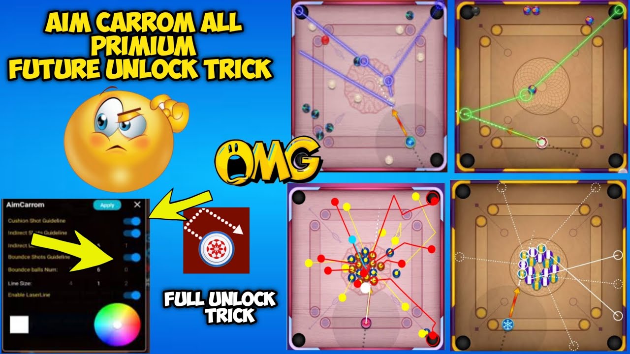 How to unlock all primium future aim carrom 🔥aim carrom primium future ...