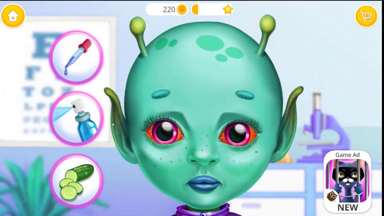 Kids game: Superhero Hospital Doctor Alien Red Eyes - YouTube