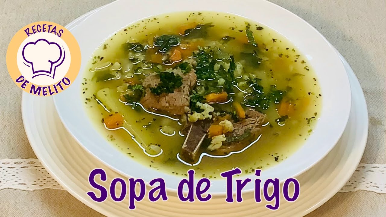 Sopa de trigo - YouTube