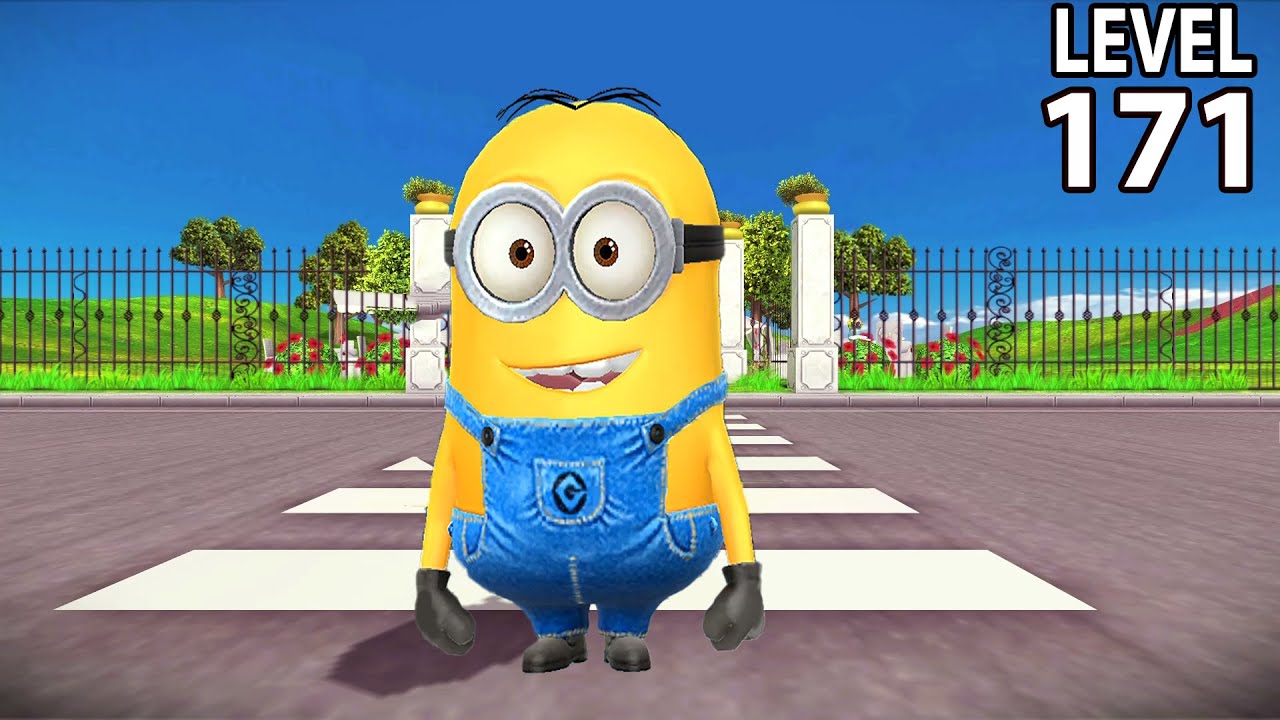 Minion Rush LEVEL 171 Minion Park Classic Minion Slide under obstacles ...