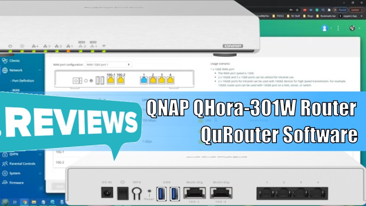 QNAP QHora-301W Router Software Review - YouTube