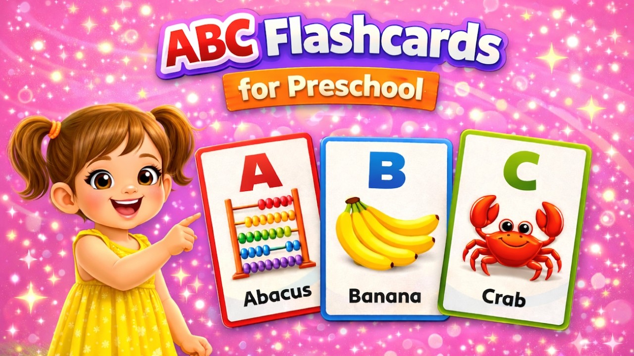 ABC Flashcards for Preschool | Alphabet Words from A to Z | ABC ...