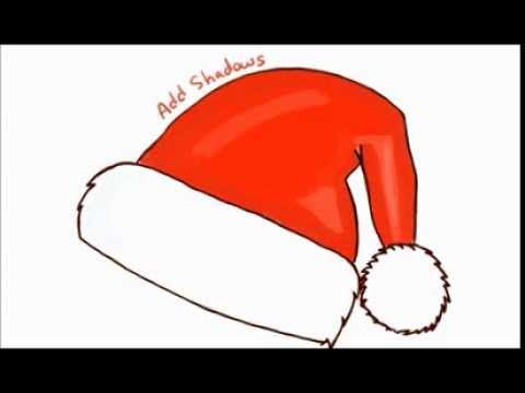 How to Draw Santa Hat - YouTube