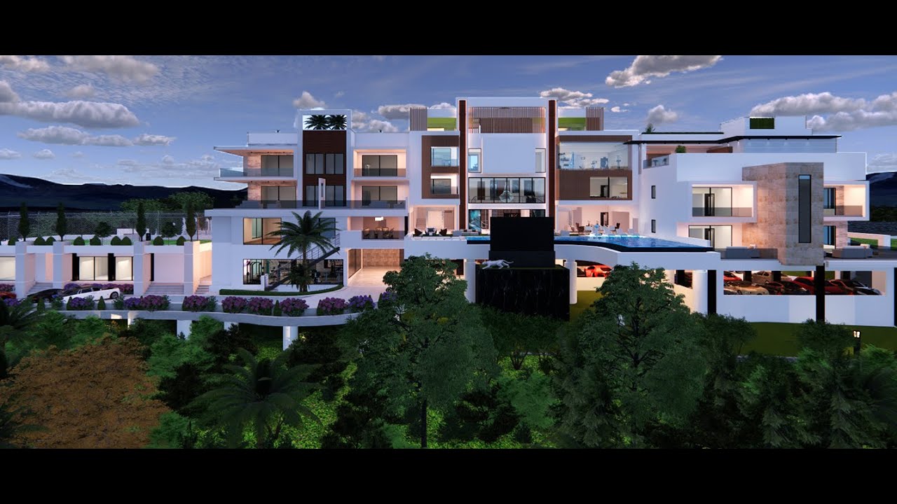 The Mega mansion design ID5090 - YouTube