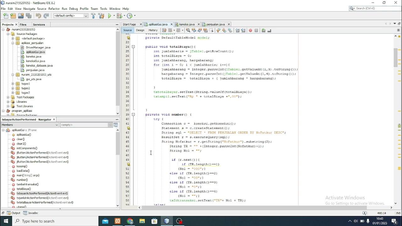 UAS Pemograman dan Database Membuat Aplikasi Penjualan Sembako dengan Java Netbeans dan Mysql ...