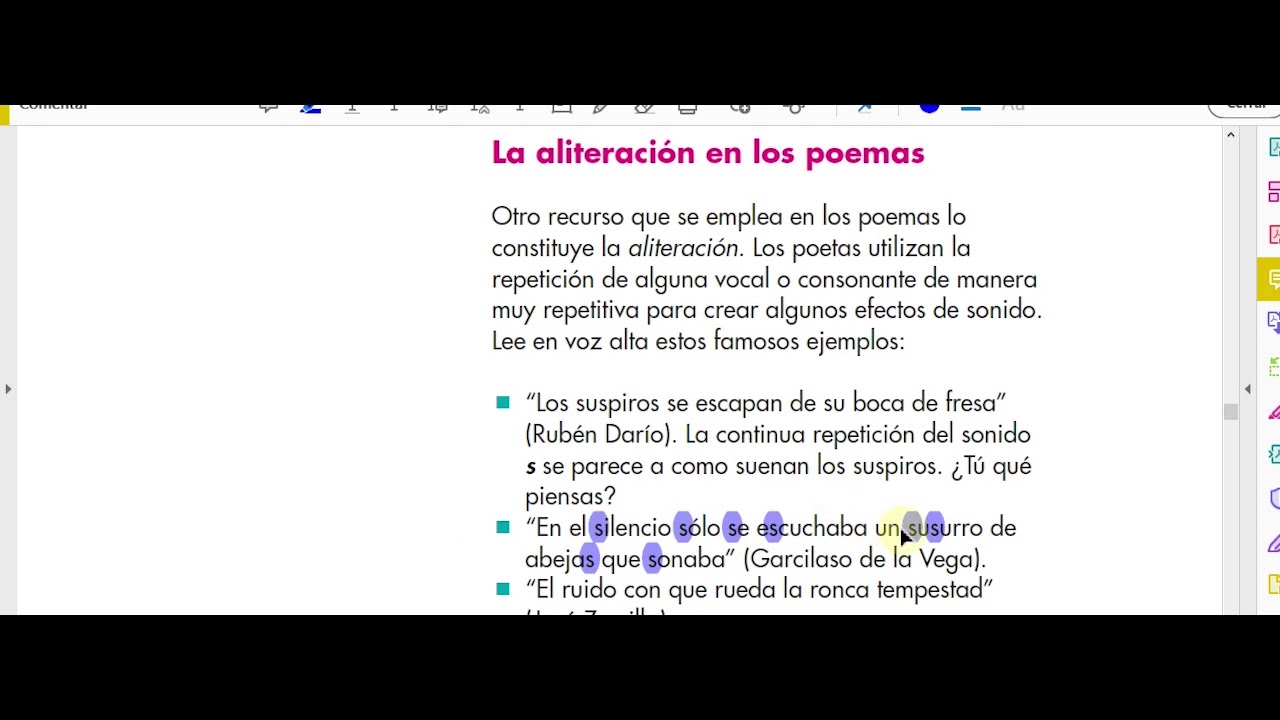 LA ALITERACIÓN DE LOS POEMAS Español 5o - YouTube