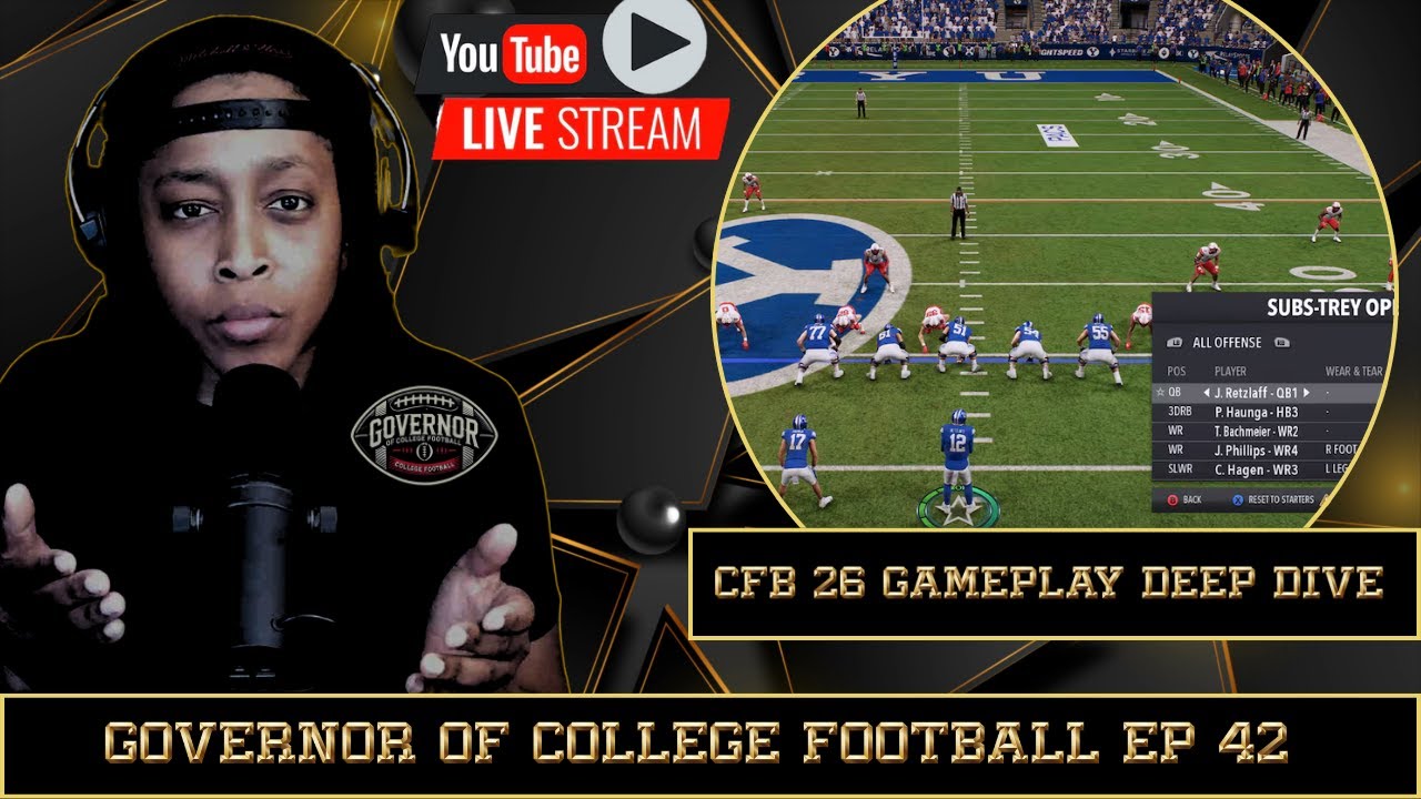 CFB 26 Gameplay Deep Dive | Governor of College Football EP 42 (Live ...