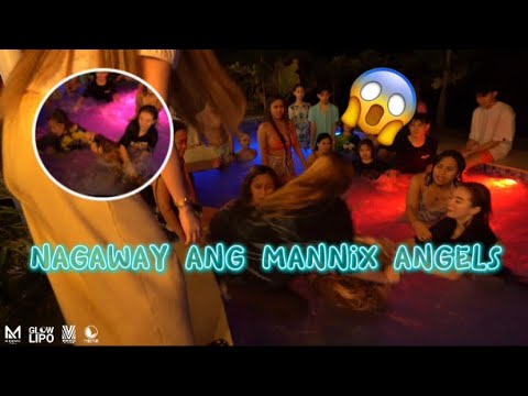 INAWAY NILA ANG MARIE TWINS SABBY HINULOG SA POOL😱|MANNIXFAM - YouTube