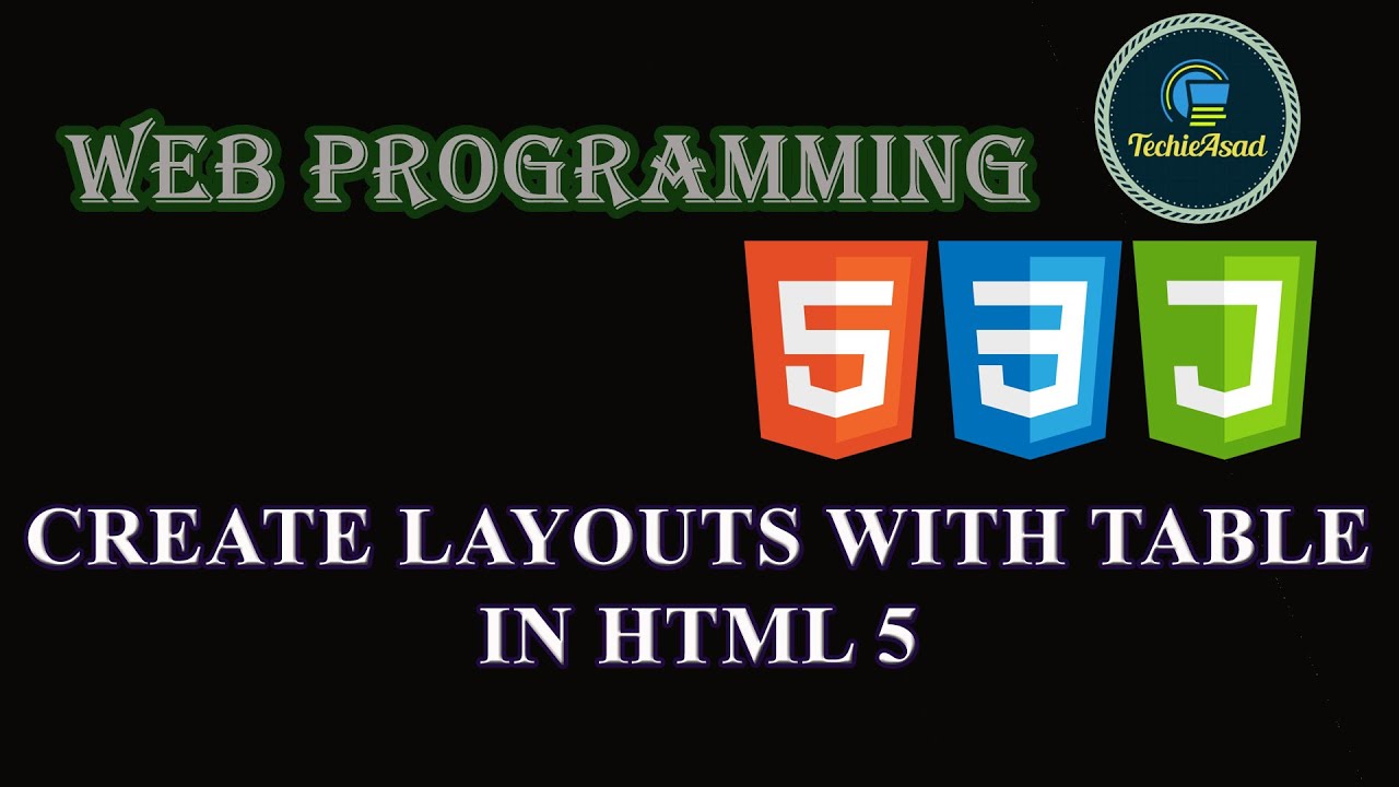 Creating Layouts with Table HTML5 (Hindi/Urdu) - YouTube