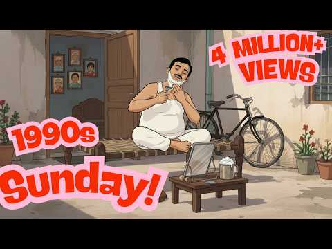 A Day in 1990s, simple Indian Childhood | Heartwarming Family Story| Nostalgic Life Ghibli Animation