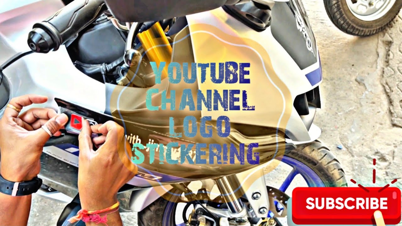 Customized Sticker For Bike || How To Get YouTube Channel Name Sticker ...