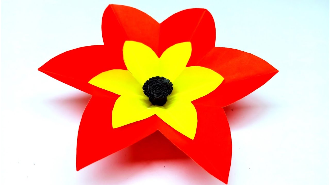 Easy New Design Paper Flowers | How to make Beautiful paper cutting ...