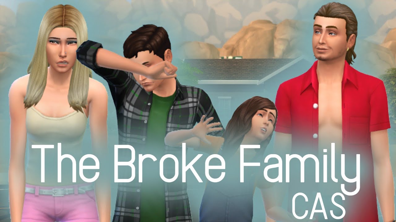 The Broke Family CAS - Sims 4 Speed Build - YouTube