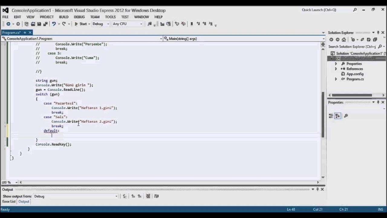 C# (Sharp) Switch - Case Kullanımı - Videolu Eğitim - YouTube