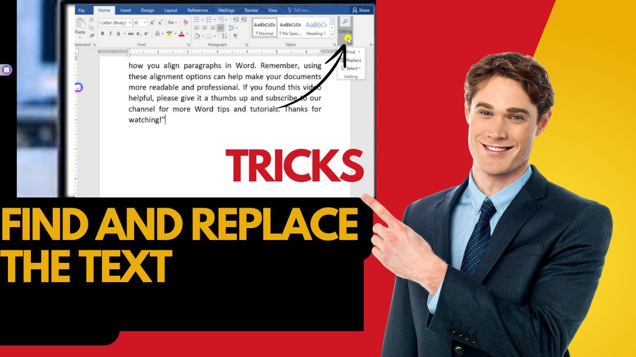 How to Find and Replace Text in Microsoft Word - YouTube